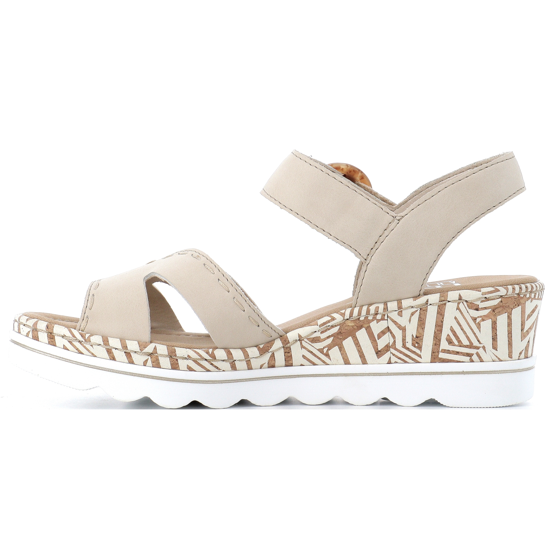 La Botte Rouge | sandales et mules rievil 67173 beige femme Rieker