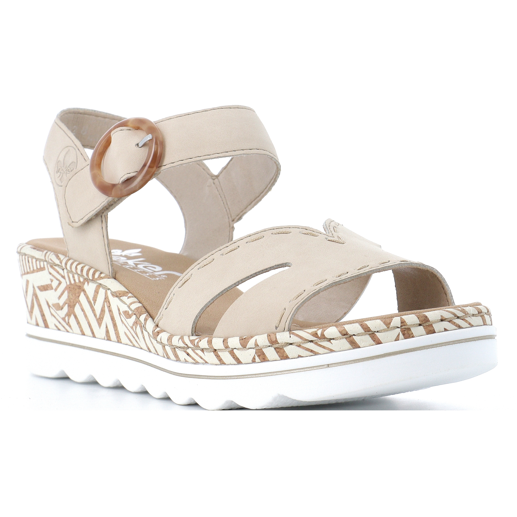 La Botte Rouge | sandales et mules rievil 67173 beige femme Rieker